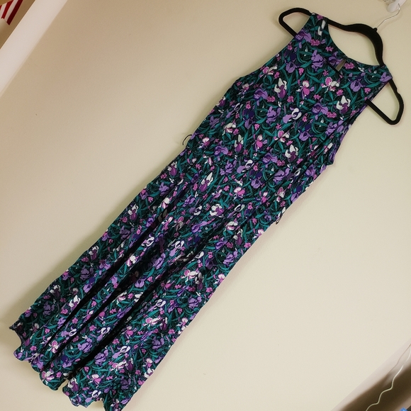 e.d michaels | Dresses | Vintage Ed Michaels Floral Maxi Dress With ...